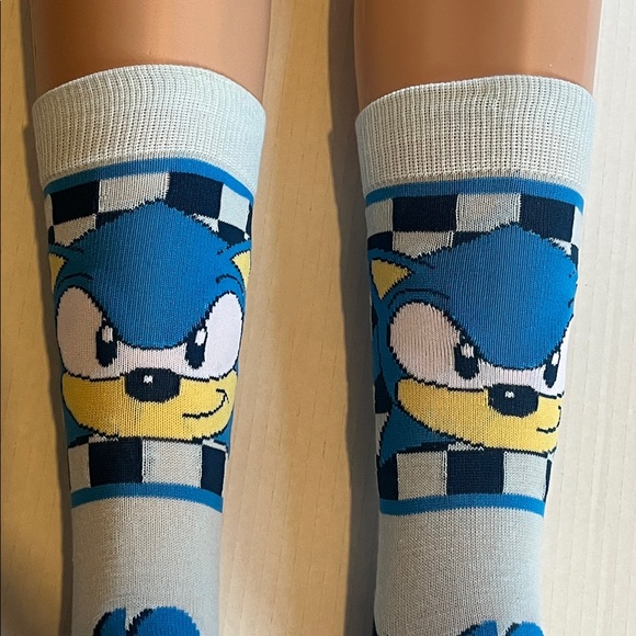 Sega | Accessories | Sonic The Hedgehog Blue Kneehigh Socks | Poshmark